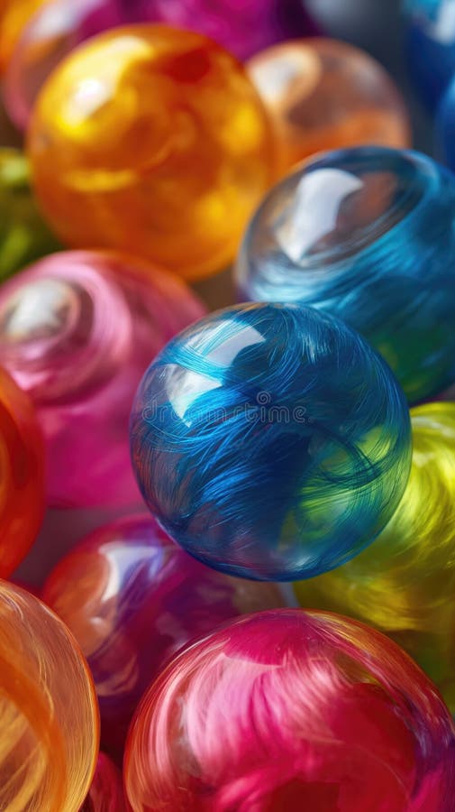 Abstract Objects Made of Colorful Fur Stock Illustration - Illustration ...