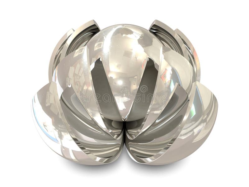 Abstract objects silver stock illustration. Illustration of abstract ...