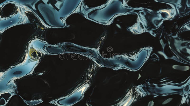 Abstract Obsidian Black Wall with Glassy Smooth Texture for Interior ...