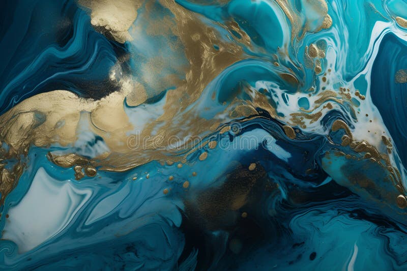 Abstract Ocean Art Pattern Background. Generative AI Stock Illustration ...