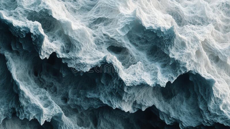 Abstract Ocean Depths - 3D Rendered Textured Surface Stock Image ...