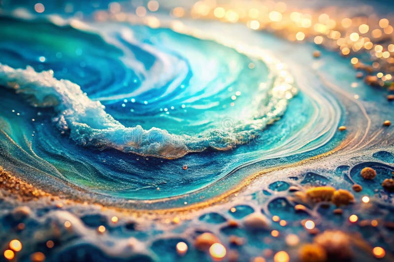 Abstract Ocean Marble Swirls a Stunning TiltShift Image for Artistic ...