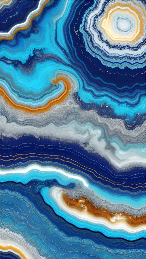 Abstract Ocean with Natural Luxury Texture, Marble Swirls and Agate ...