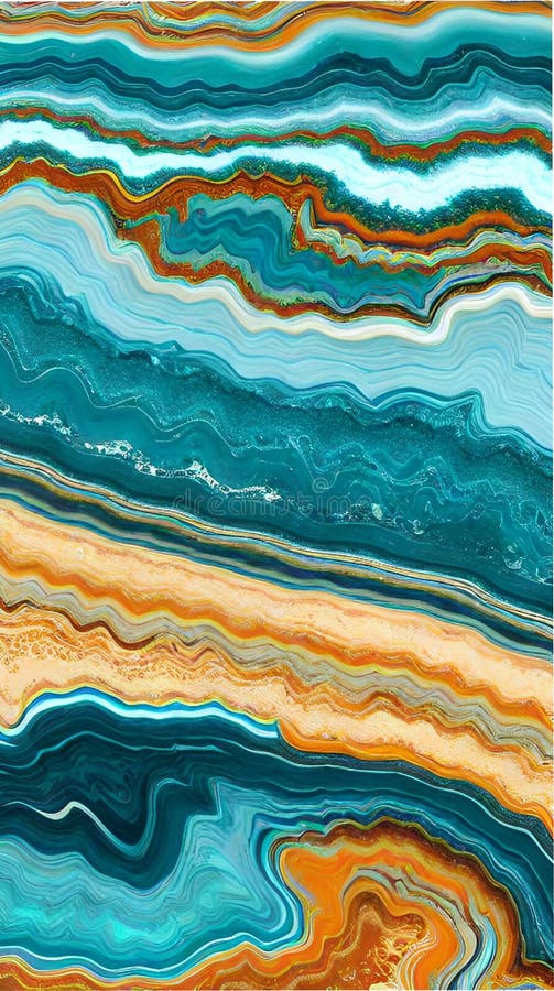 Abstract Ocean with Natural Luxury Texture, Marble Swirls and Agate ...