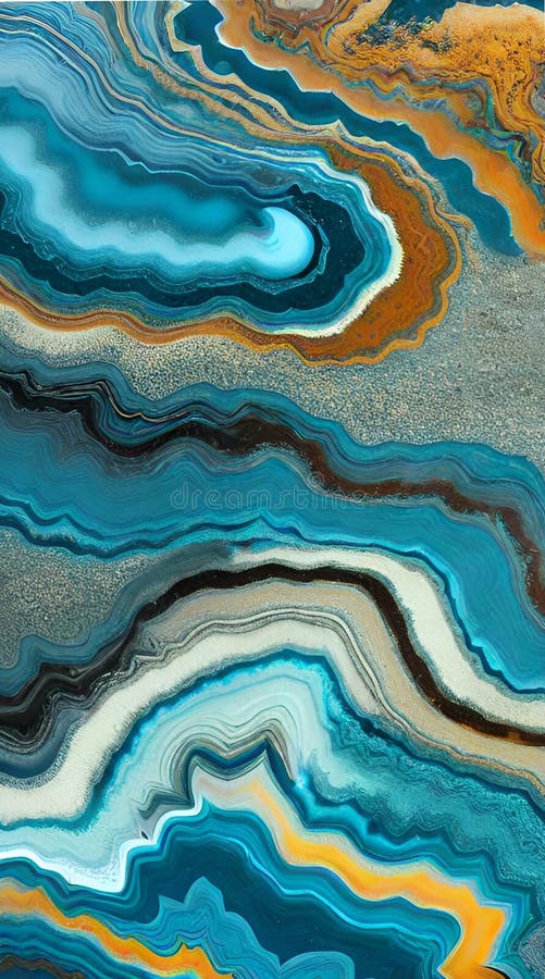 Abstract Ocean with Natural Luxury Texture, Marble Swirls and Agate ...