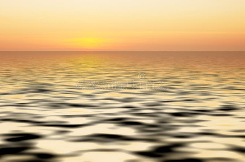 Abstract Ocean and Sunset Back Stock Image - Image of season, orange ...