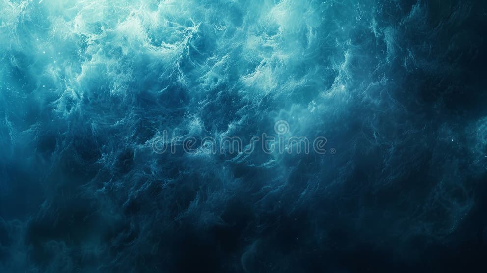 Abstract Ocean Water Texture Background: Blue Waves Backdrop, Underwater Surface Stock ...