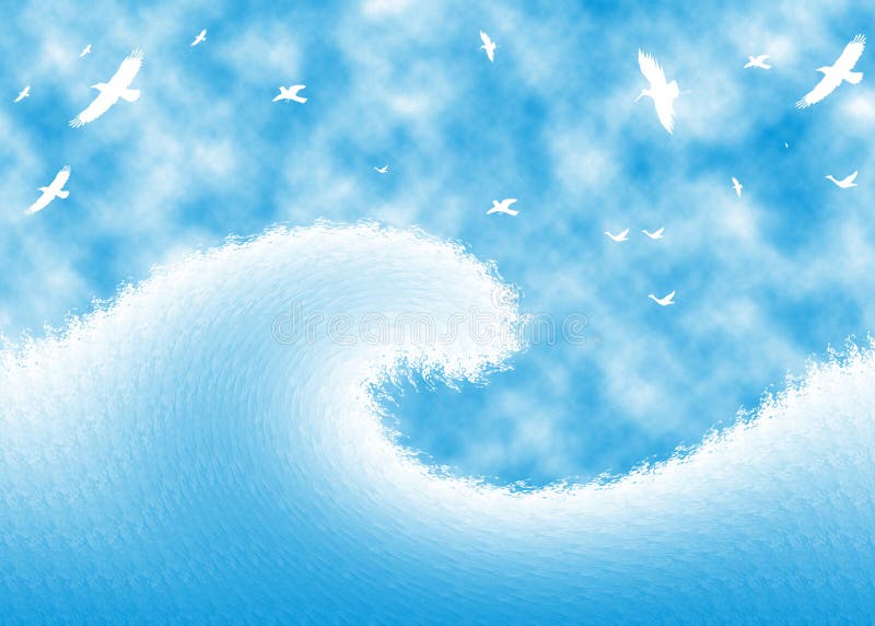 Abstract ocean wave stock illustration. Illustration of marine - 3530981