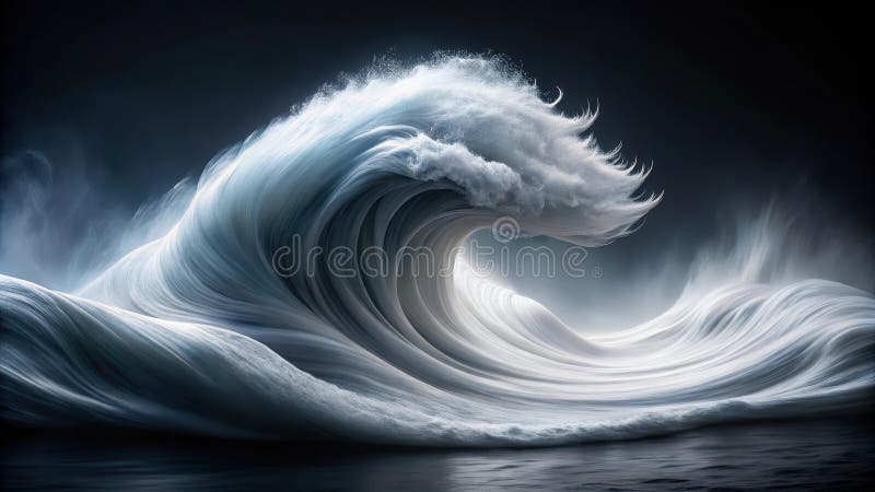 Abstract Ocean Wave, Ethereal and Powerful, Frozen in Time, a Study in ...