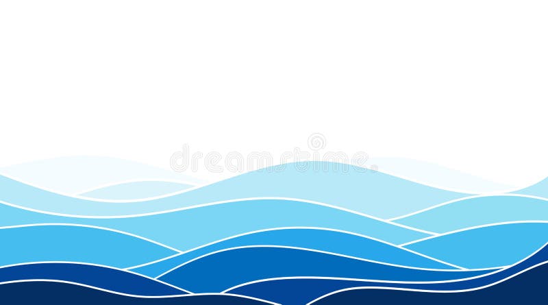 Abstract Ocean Wave Layer Background Vector Illustration Stock ...