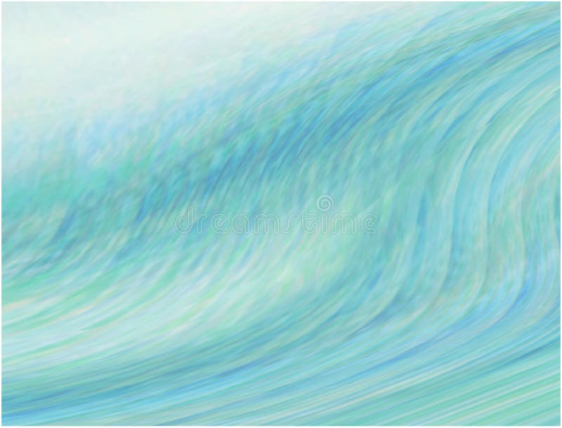 Abstract Ocean Wave Turquoise with Copy Space Stock Illustration ...