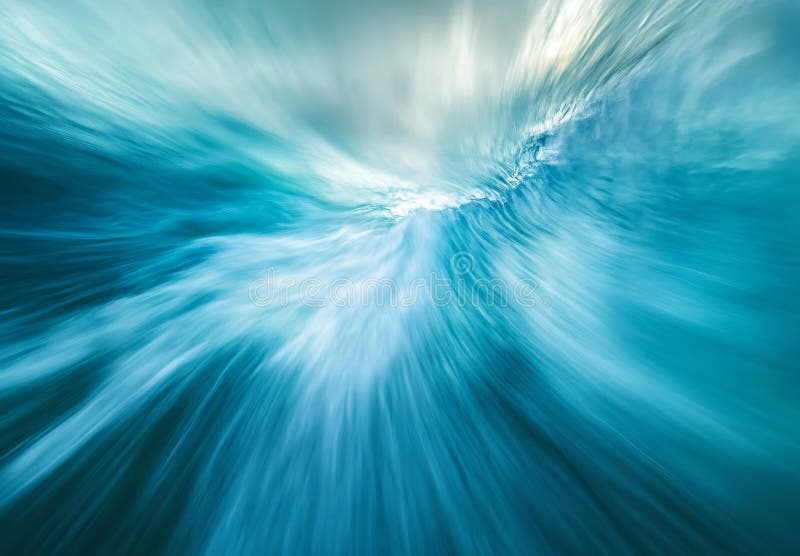 Abstract Ocean Wave Underwater View Stock Illustration - Illustration ...
