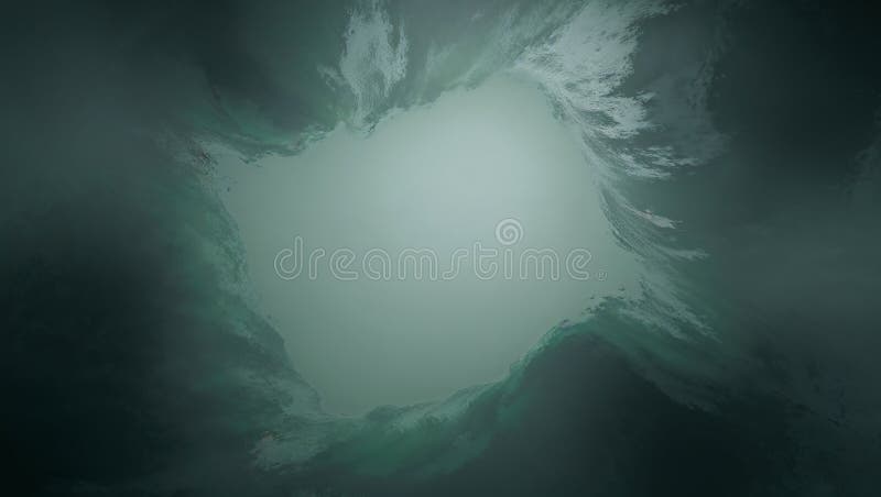 Abstract Ocean Waves with Central Void Stock Illustration ...