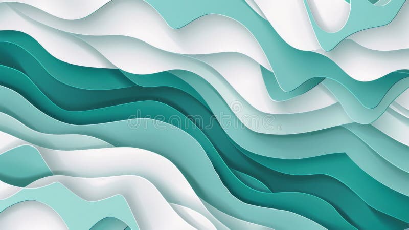 Abstract Ocean Waves Design, Generative AI Stock Image - Image of ...
