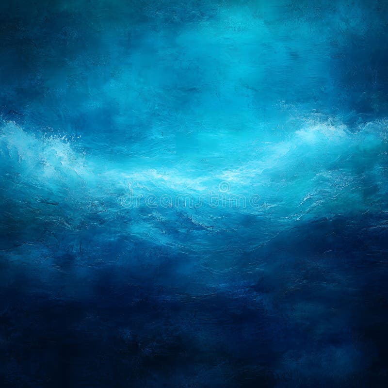 Abstract Ocean Waves Painting Texture Deep Blue Water Sea Background ...