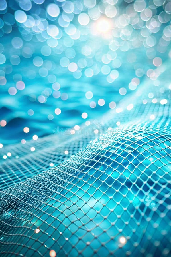 Abstract Oceanic Background Made of Blurred Mesh, Light Blue Tone Stock ...