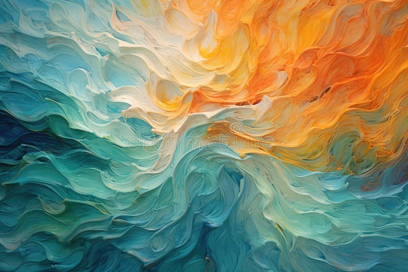 Abstract Oceanic Rhythms: Mesmerizing Panorama Capturing the Fluidity ...