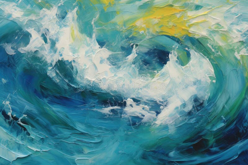 Abstract Oceanic Rhythms: Mesmerizing Panorama Capturing the Fluidity ...