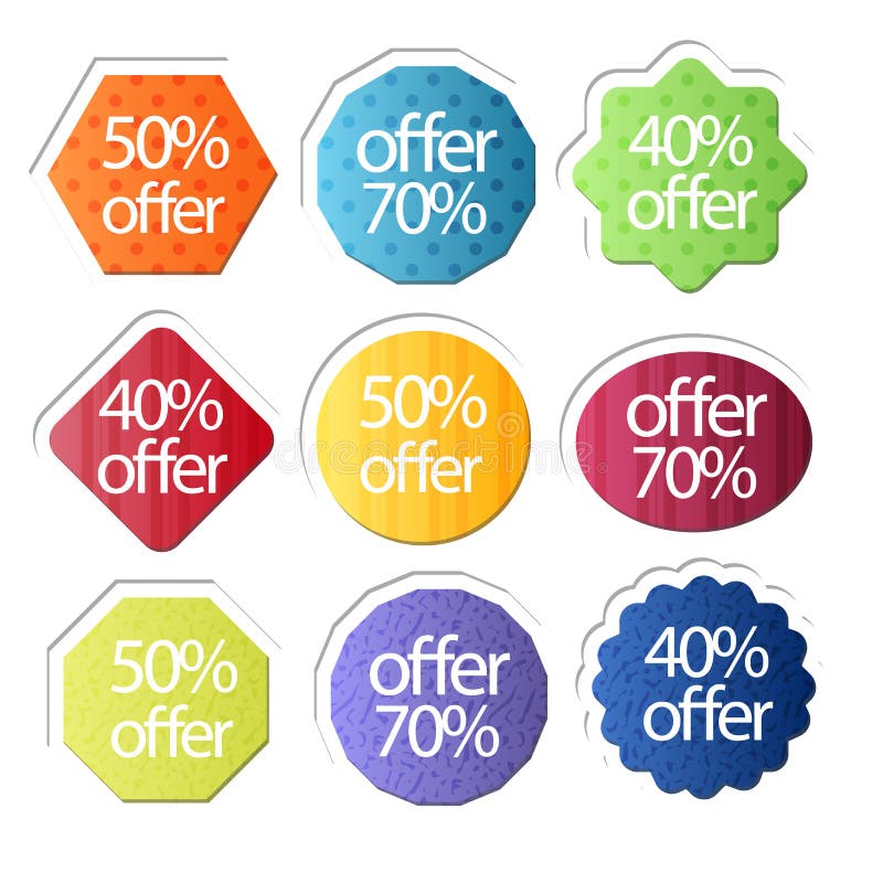 Abstract Offer Banner or Header Set Stock Vector - Illustration of ...