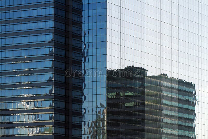 Abstract Office Building Windows with Beautiful Reflections. Stock ...