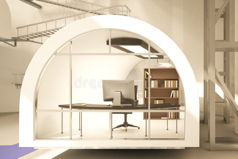 Abstract office workplace stock illustration. Illustration of apartment ...