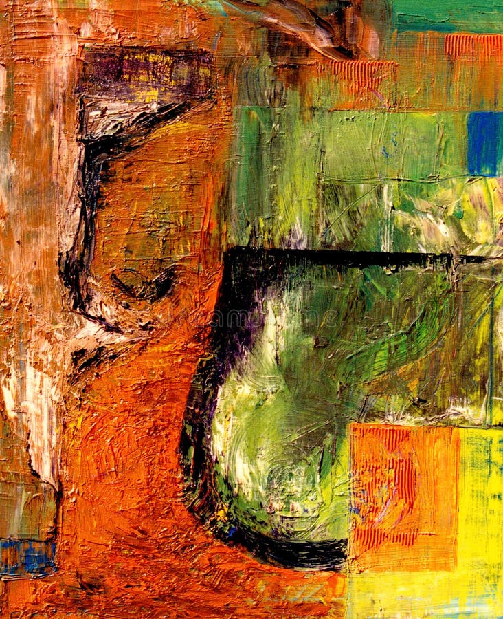 Abstract Expressionist Acrylic Painting Stock Image - Image of painting ...