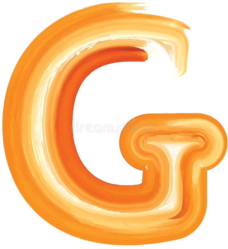 Abstract Oil Paint Letter G Stock Vector - Illustration of script ...