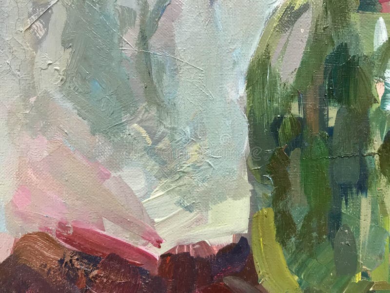 Abstract Oil Paint Texture on Canvas, Background Stock Photo - Image of ...