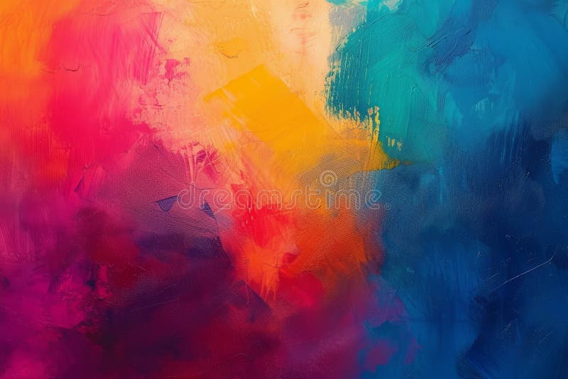 Abstract Oil Paint Texture on Canvas. Background in Bold Colors Stock ...