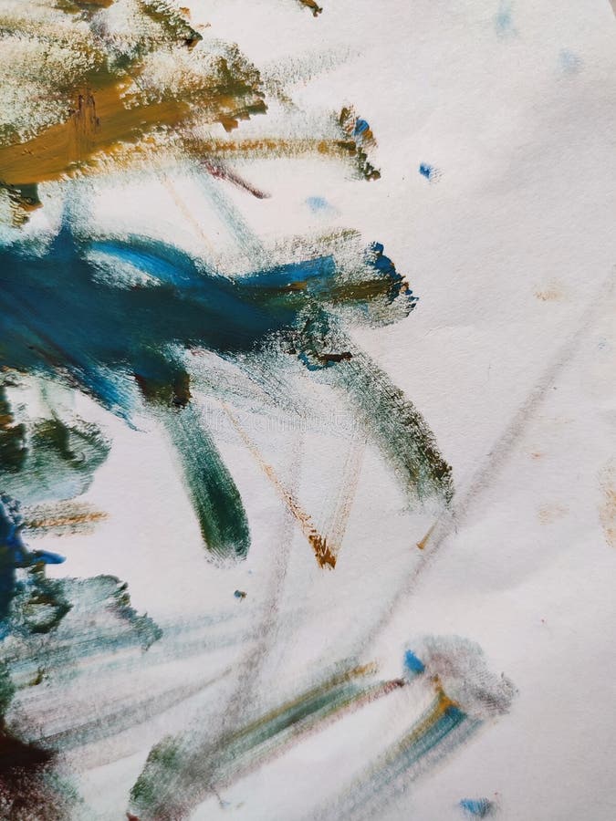 Abstract Oil Paint Texture on Paper Isolated on White Stock Photo ...