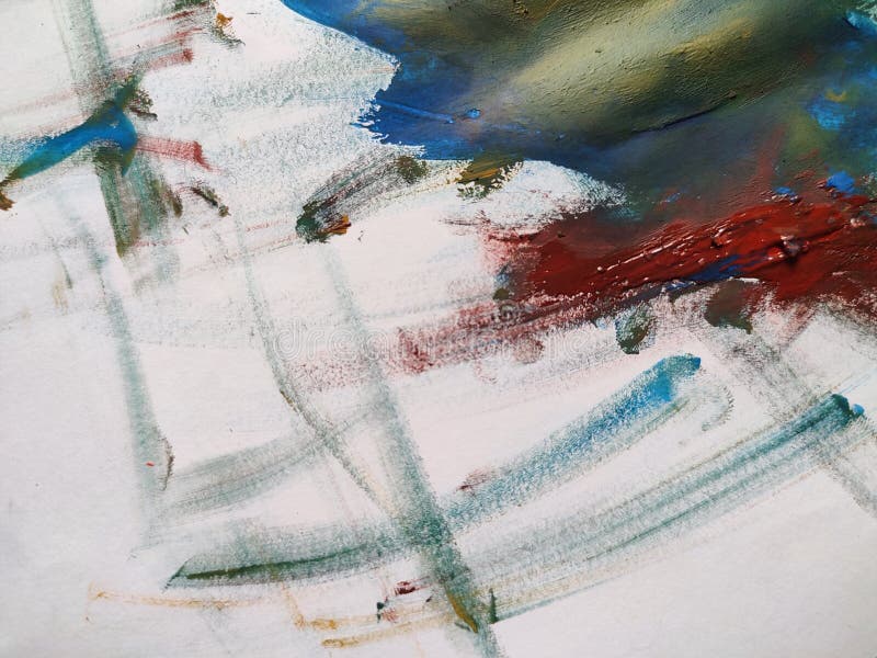 Abstract Oil Paint Texture on Paper Isolated on White Stock Photo ...