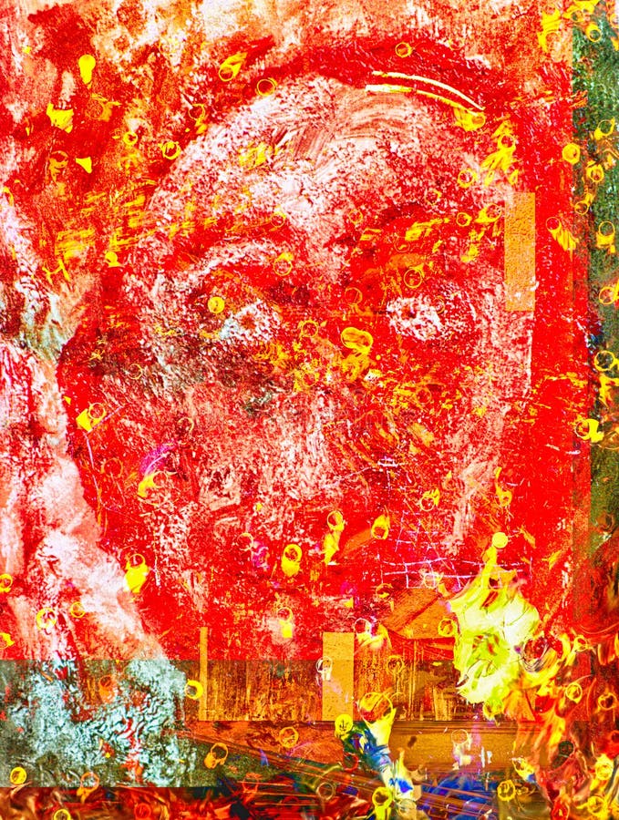 Abstract Oil Painting Collage Stock Image - Image of wallpaper, shape ...