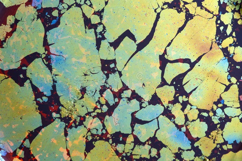 Abstract Oily Surface Texture of a Cup of Tea. Macro Close Up Photo ...