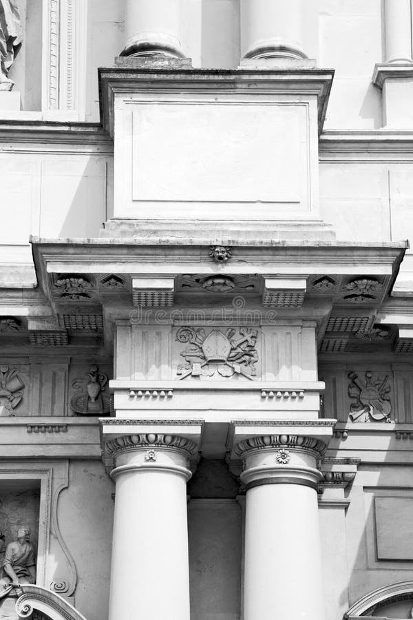 Abstract Old Column in the Country of Europe Italy and Marble Stock ...