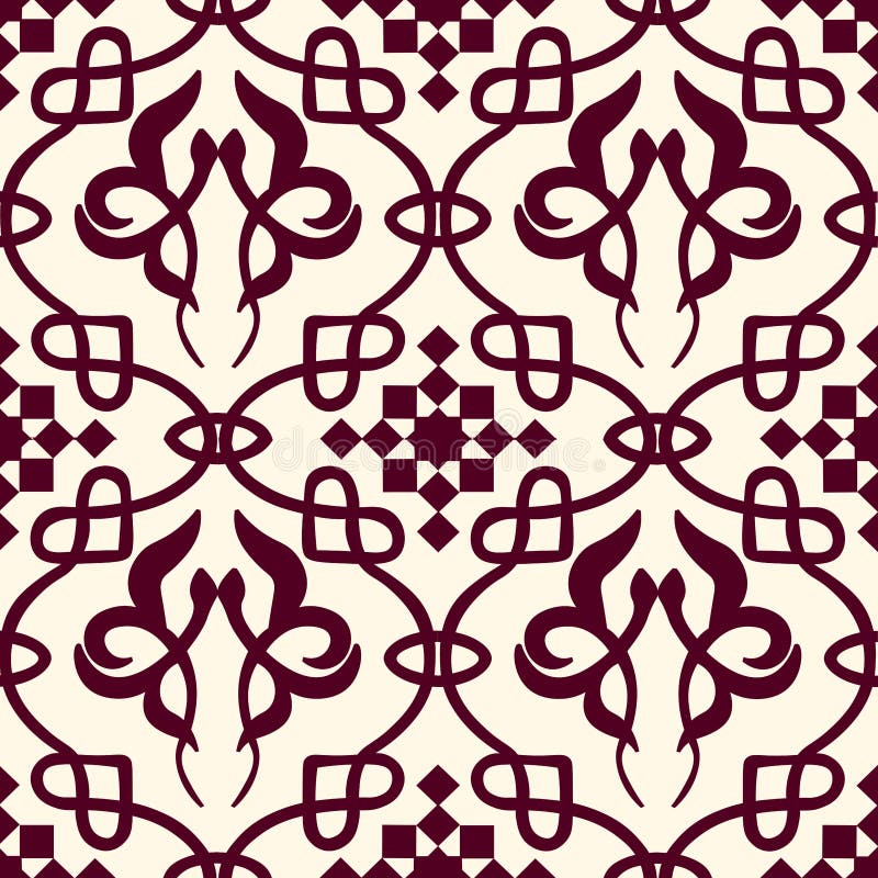 Abstract Old Wallpaper, Seamless Pattern in Color Stock Vector ...