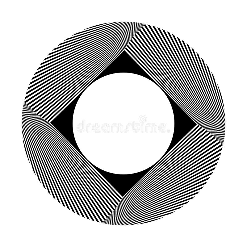 Abstract Op Art Circle Circular Pattern for Decorative Frame Stock ...