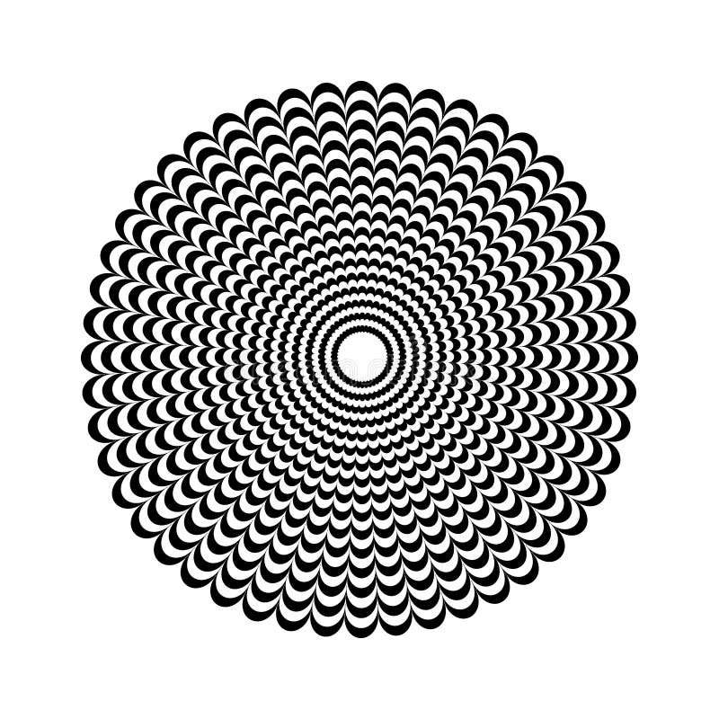 Abstract Op Art Circle Pattern Stock Vector - Illustration of ...