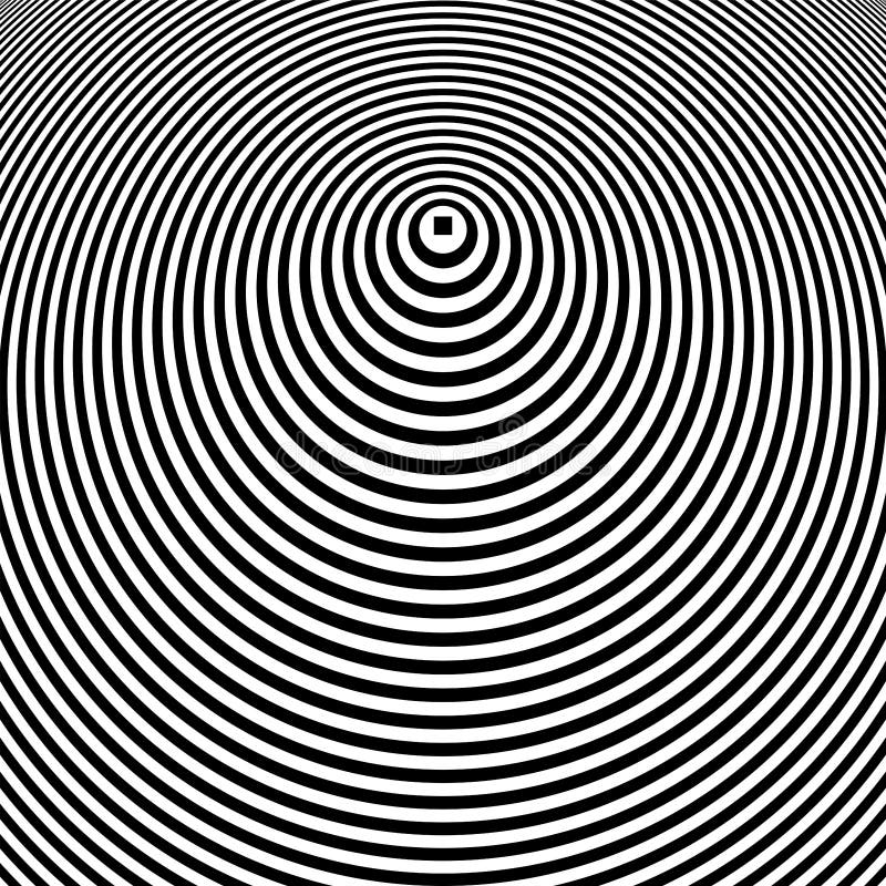 Abstract Op Art Design. Circle Concentric Rings Pattern Stock Vector ...