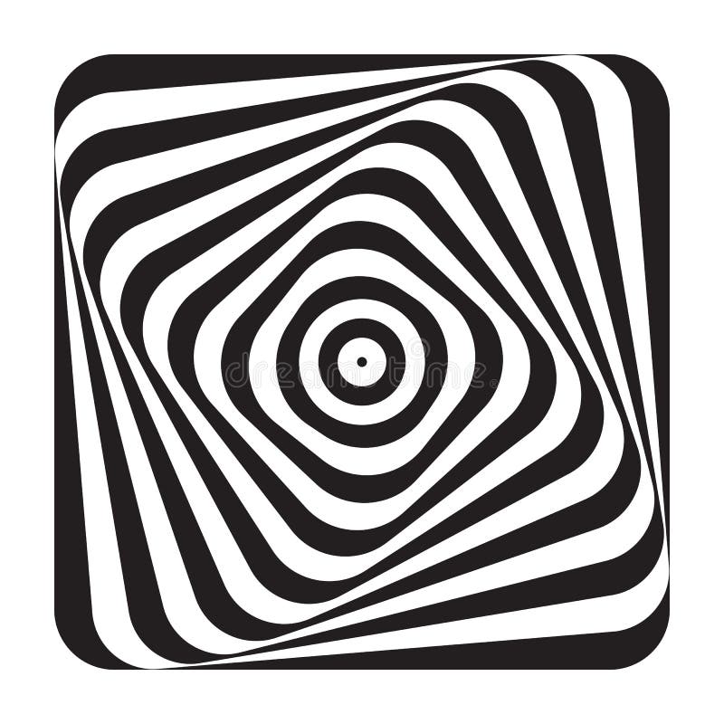 Illusion of Swirl Movement. Abstract Op Art Design Stock Vector ...