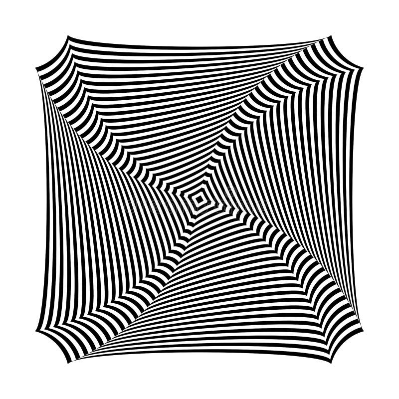 Abstract Op Art Design Element. Lines Pattern Stock Vector ...