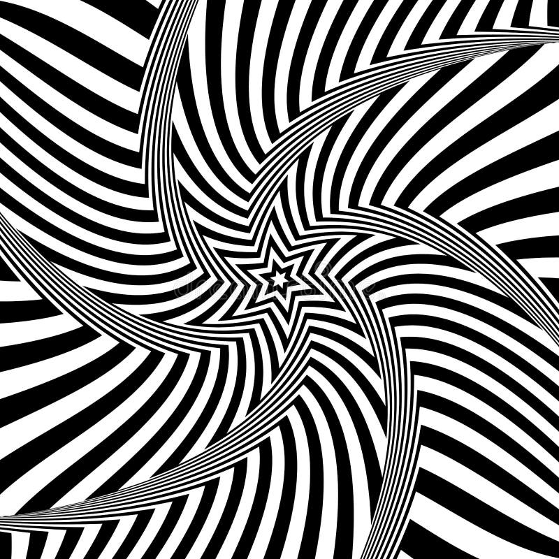 Illusion of Rotation Movement. Abstract Op Art Background Stock Vector ...