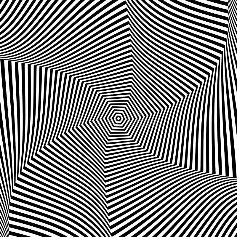 Abstract Op Art Design. Illusion of Swirling Movement Stock Vector ...