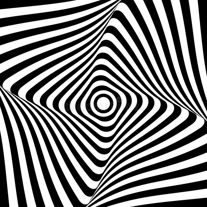 Abstract Op Art Design. Lines Pattern Stock Vector - Illustration of ...