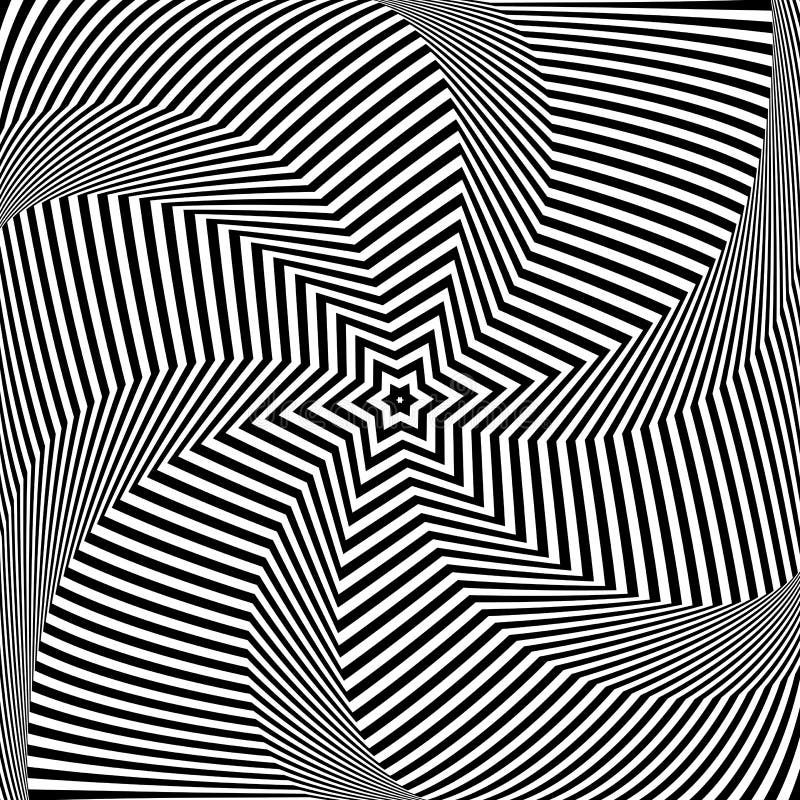 Abstract Op Art Design. Lines Texture Stock Vector - Illustration of ...