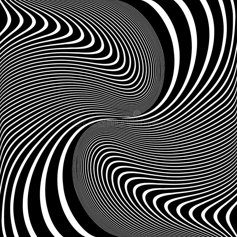 Abstract Op Art Design. Lines Texture Stock Vector - Illustration of ...
