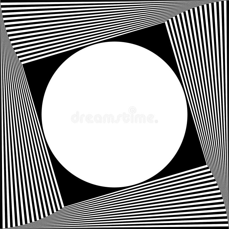 Abstract Op Art Design of Modern Decorative Frame Stock Vector ...