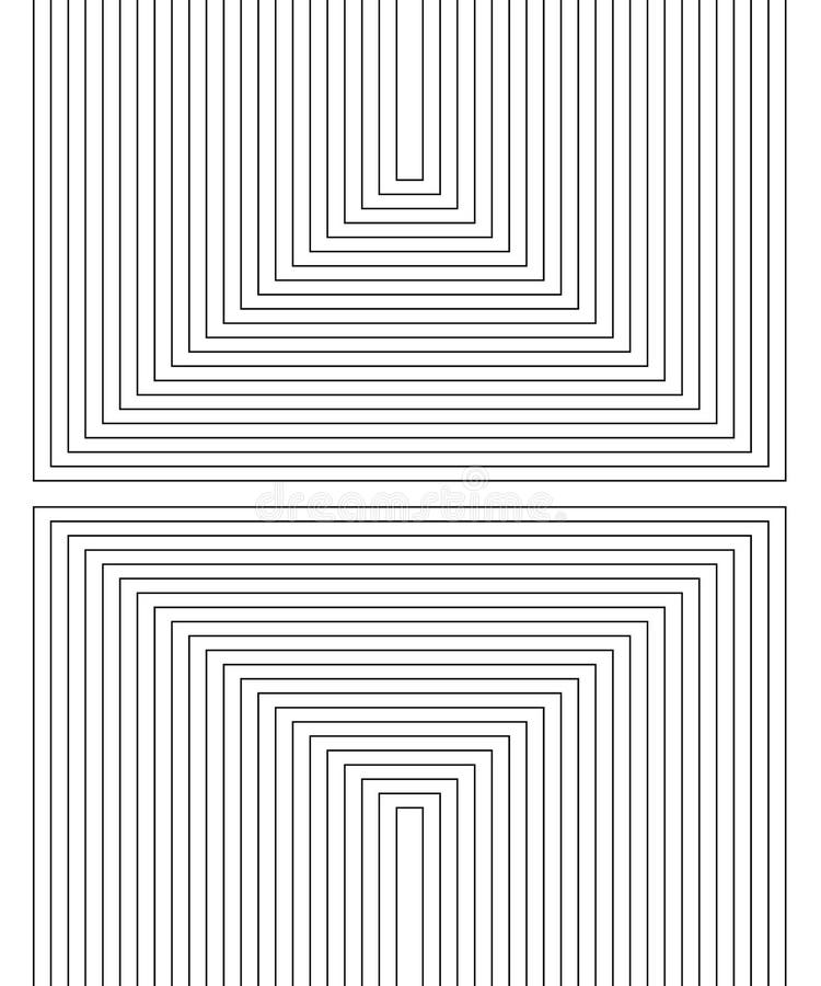 Abstract Op Art Pattern with Rhombus. Monochrome Graphic Black and ...