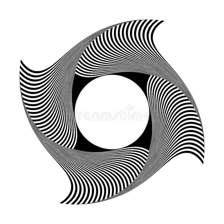 Abstract Op Art Pattern with Vortex Movement Illusion Effect Stock ...