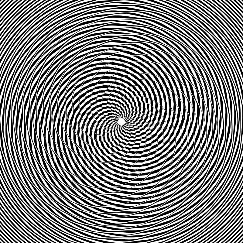 Abstract Op Art Pattern with Whirl Movement Illusion Effect Stock ...