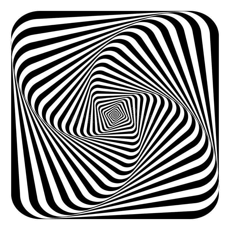 Abstract Op Art Shape. Geometric Design Element Stock Vector ...